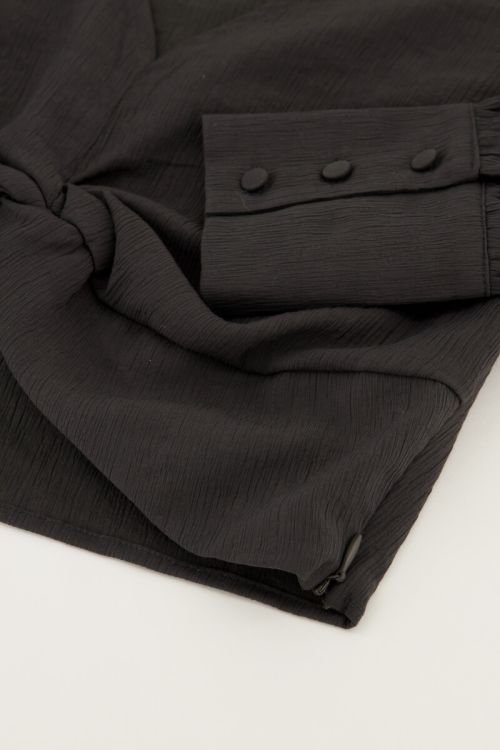 Dark grey top with knot & structure | My Jewellery