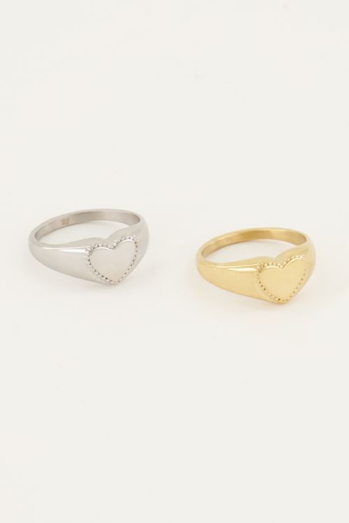 Zegelring met hartje | Ringen| My Jewellery