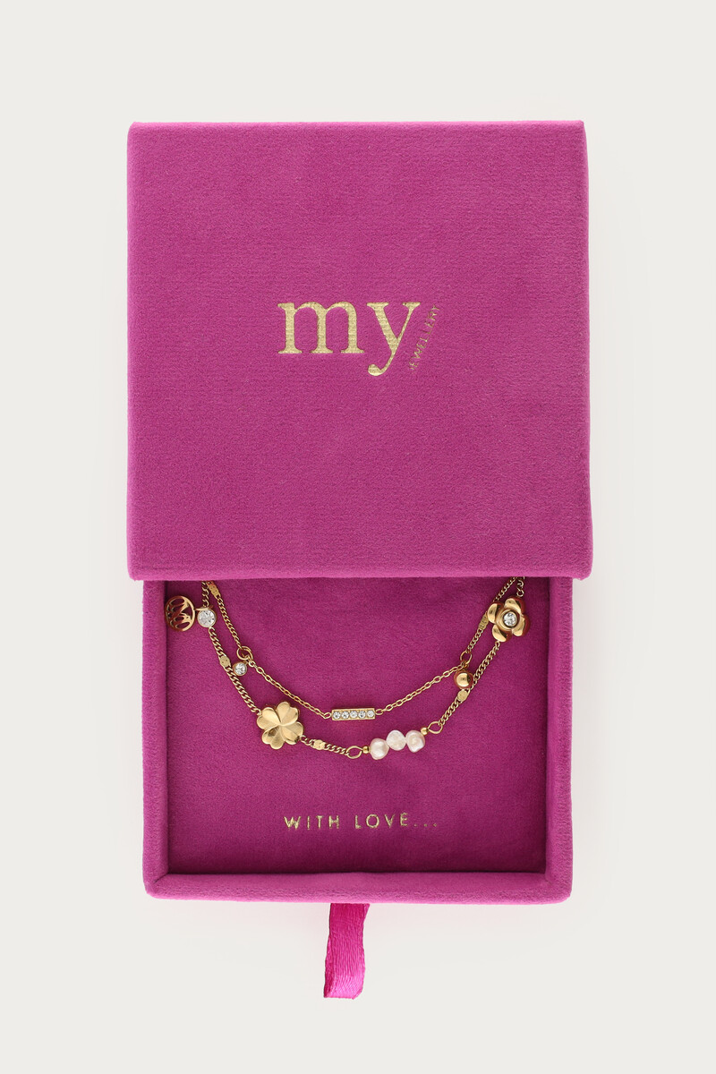 Dubbele armband met zoetwaterparels "dreams come true" | My Jewellery